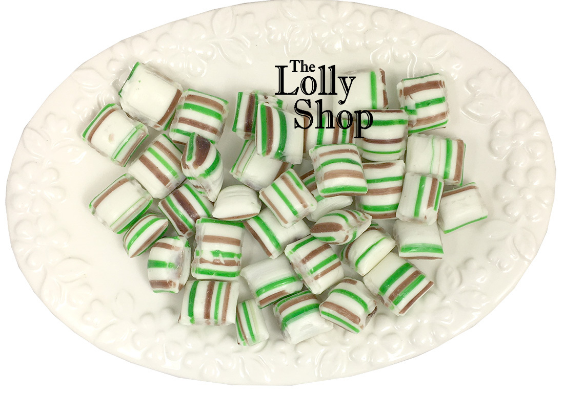 Choc Mints - Boiled Lollies Rock Candy 130g Jars