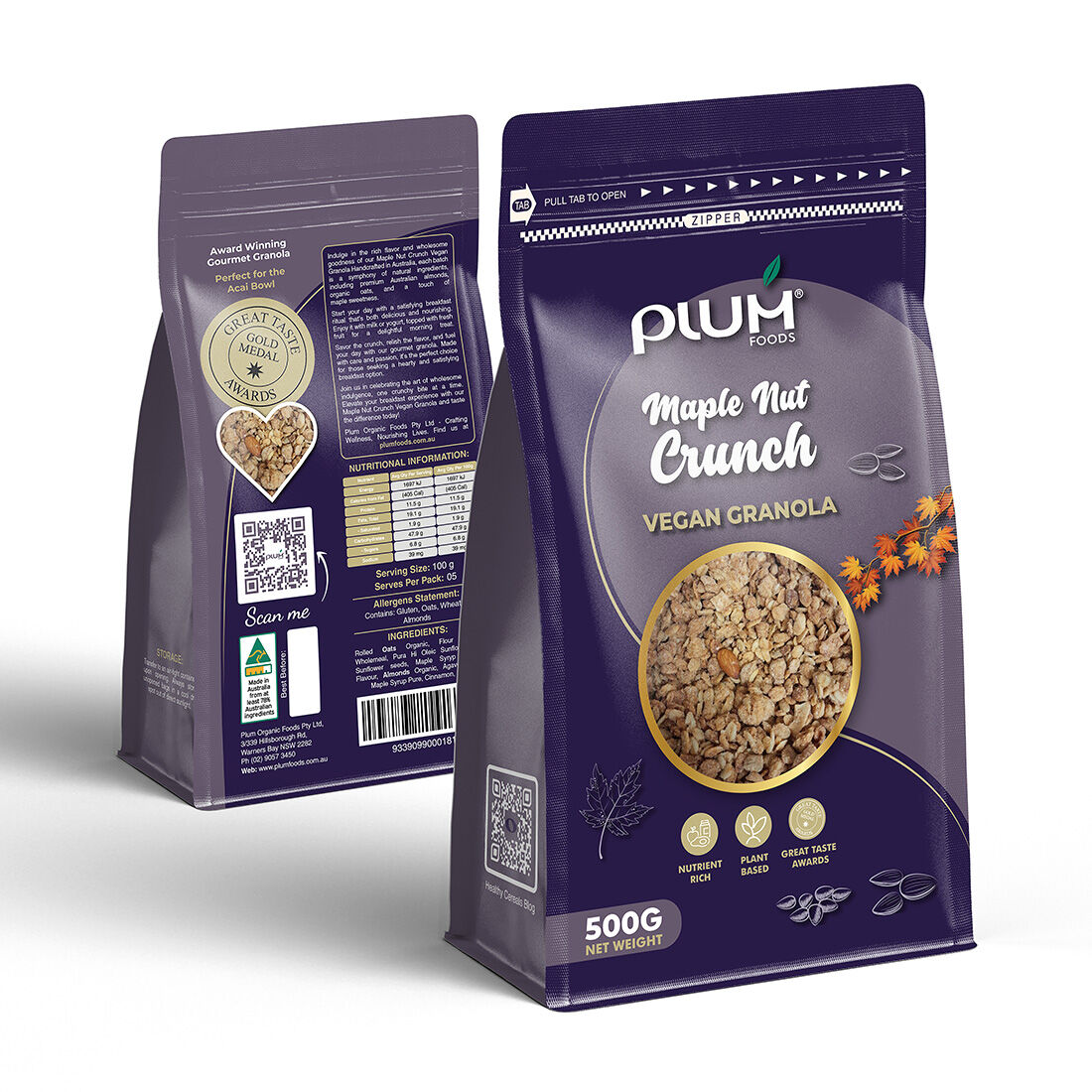 Maple Nut Crunch Organic Granola 500g